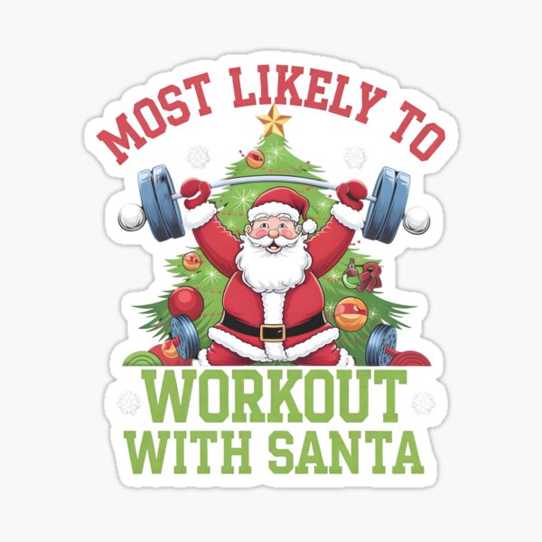 Santa Fitness Memes Christmas Workout Meme Merch & Gifts For Sale