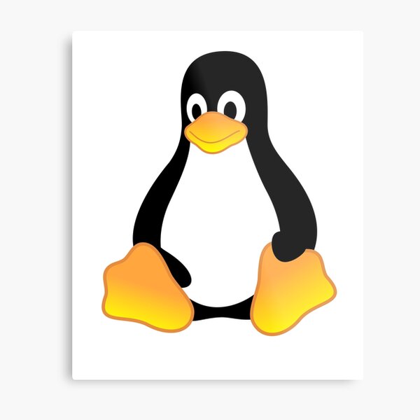 "Tux Mascot T-Shirt Penguin Linux Logo" Metal Print for Sale by ...