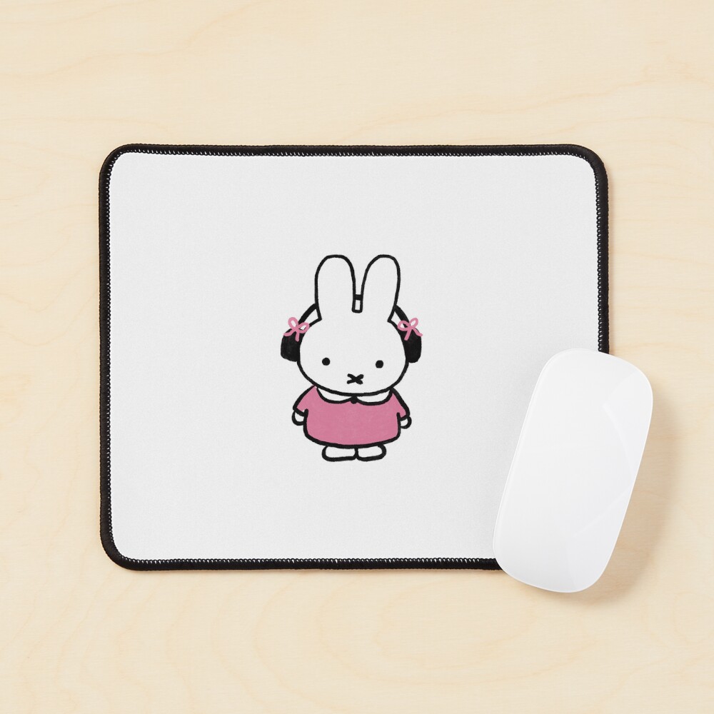 "Cute Bow Headphone Miffy " Sticker for Sale by cranbearrie | Redbubble