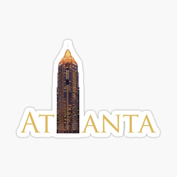 "Atlanta " Sticker for Sale by ProjectMayhem | Redbubble