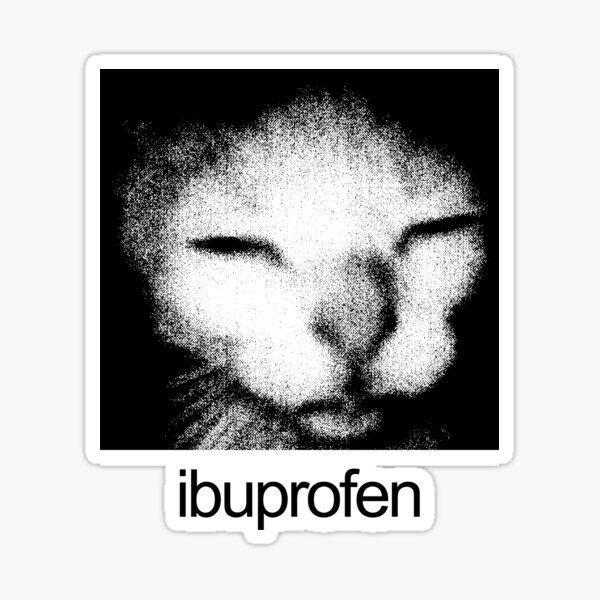 "Ibuprofen Cat Meme" Sticker for Sale by tartagain | Redbubble