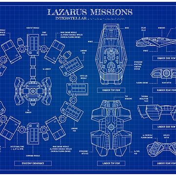 Póster con la obra «Lazarus Mission - Interstellar Movie (Blueprint ...