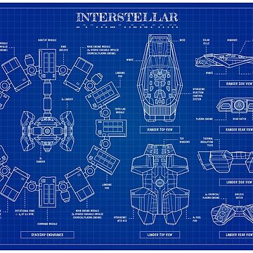 "Interstellar (Blueprint)" Poster by BGALAXY | Redbubble