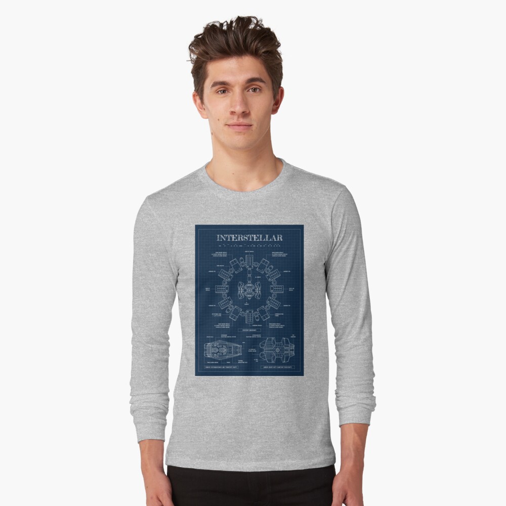 "Interstellar (Navy Blueprint)" Poster for Sale by BGALAXY | Redbubble