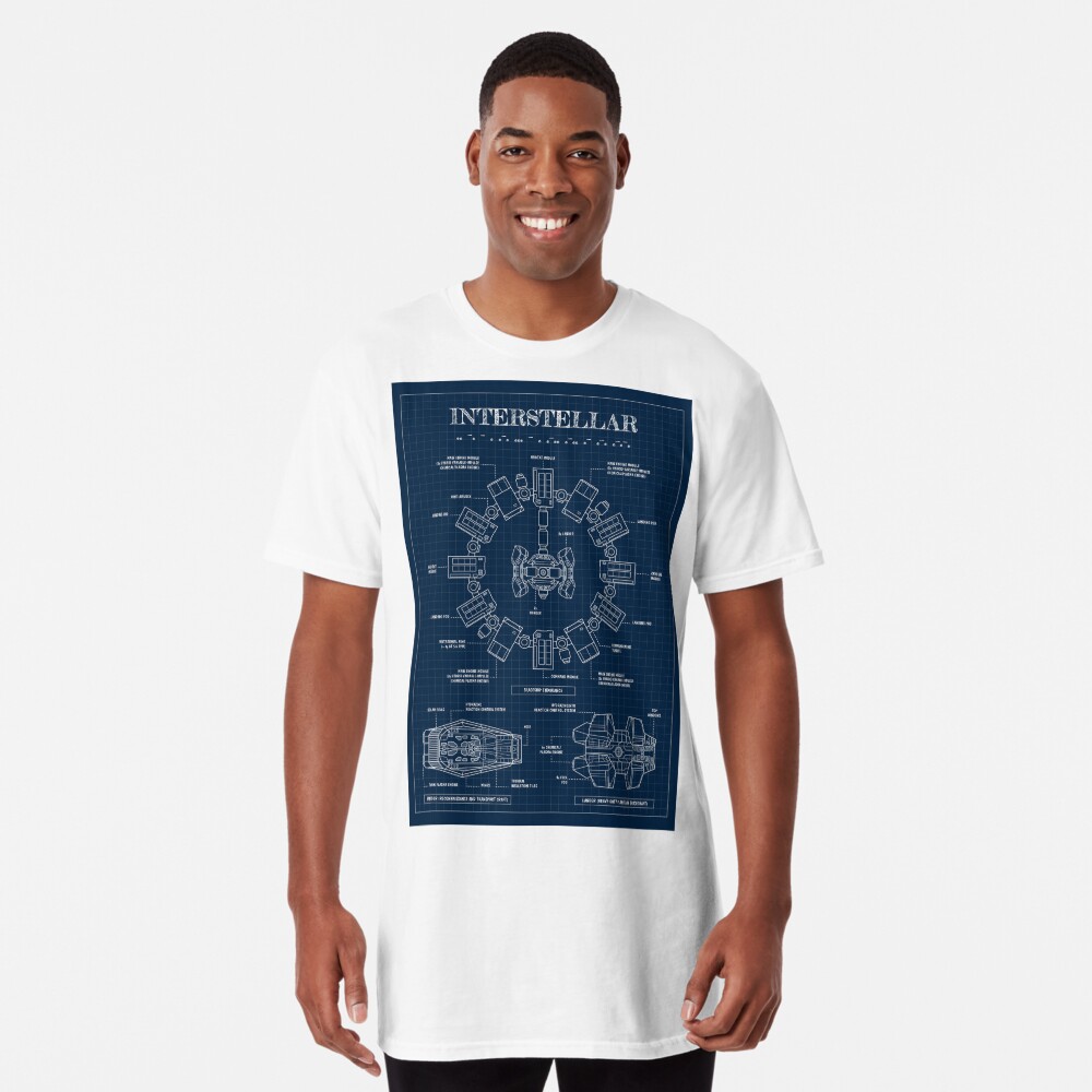 "Interstellar (Navy Blueprint)" Poster for Sale by BGALAXY | Redbubble