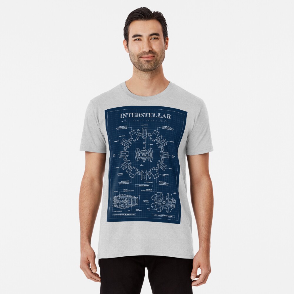 "Interstellar (Navy Blueprint)" Poster for Sale by BGALAXY | Redbubble