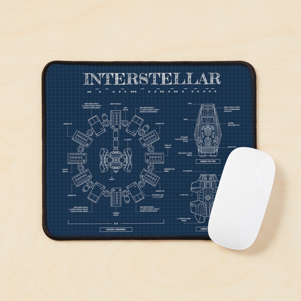 "Interstellar (Navy Blueprint)" Poster for Sale by BGALAXY | Redbubble