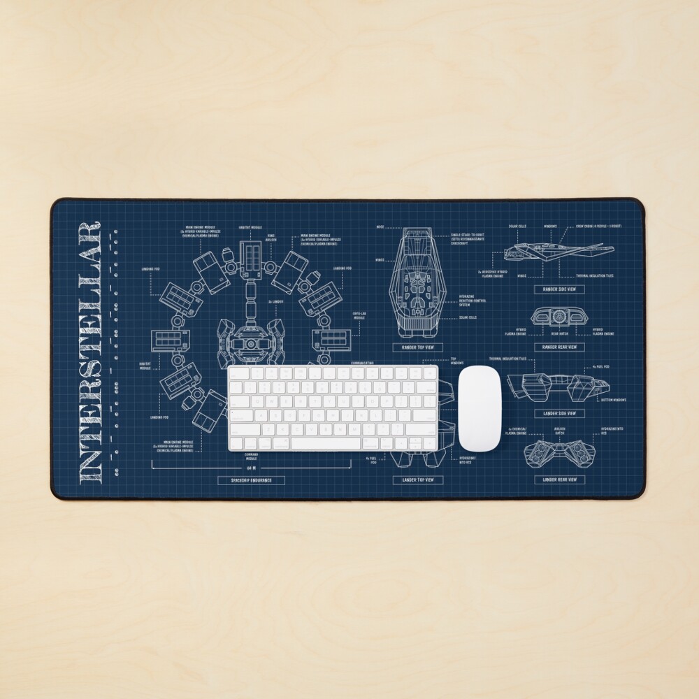 "Interstellar (Navy Blueprint)" Poster for Sale by BGALAXY | Redbubble