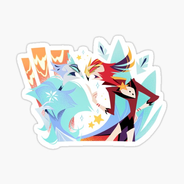 "Andrealphus & Vassago (omg they were enemies)" Sticker for Sale by ...