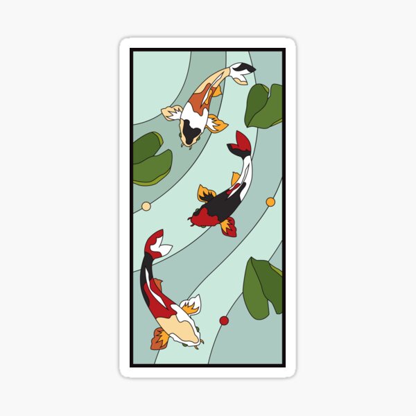 "Koi Fish 2" Sticker for Sale by Olivia-Grimley | Redbubble