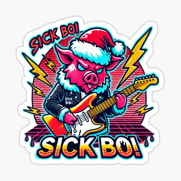 "Sick Boi, Punk Pig Sick Boi" Sticker for Sale by erkinmaddison | Redbubble