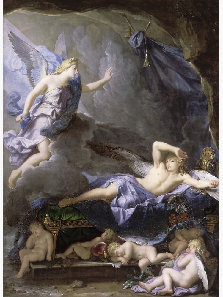 "René-Antoine Houasse - Morpheus Awakening as Iris Draws Near, 1690" Poster for Sale by Onodera ...