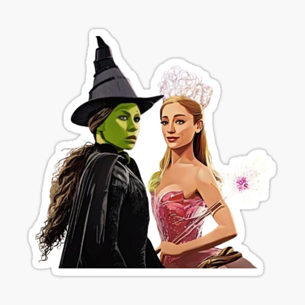 "wicked elphaba glinda" Sticker for Sale by aesthetic-finds | Redbubble