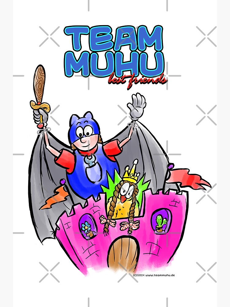 "The Muhu team plays at its castle" Sticker by TeamMuhu | Redbubble
