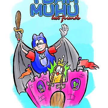 "The Muhu team plays at its castle" Sticker by TeamMuhu | Redbubble