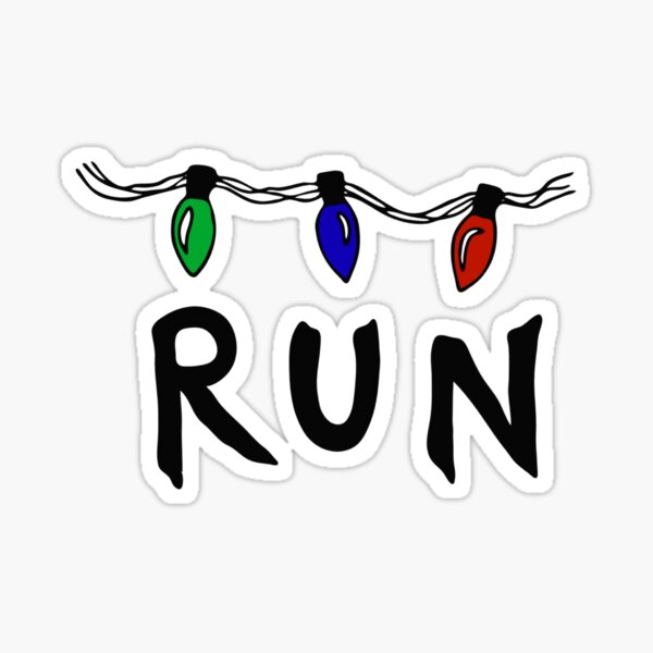 "Stranger Things Run Lights " Sticker by Night-Sky-Art | Redbubble