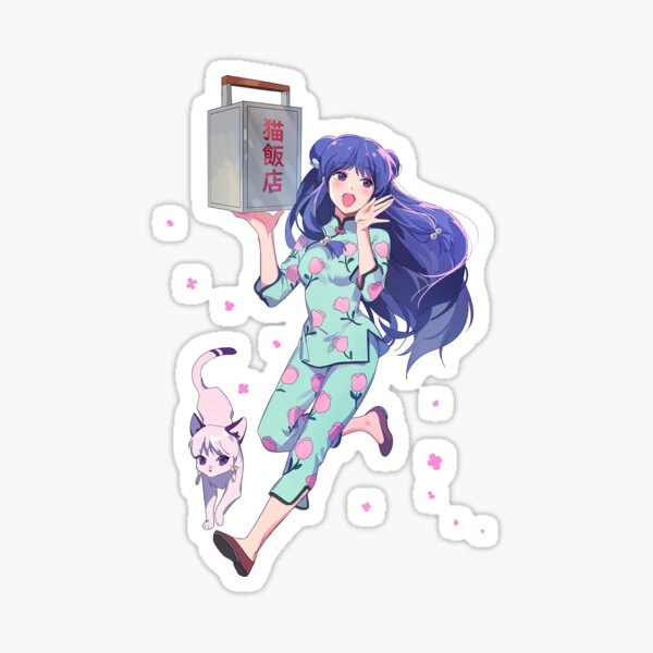 "Sensei Anime Running With Cat" Sticker for Sale by arkturix | Redbubble