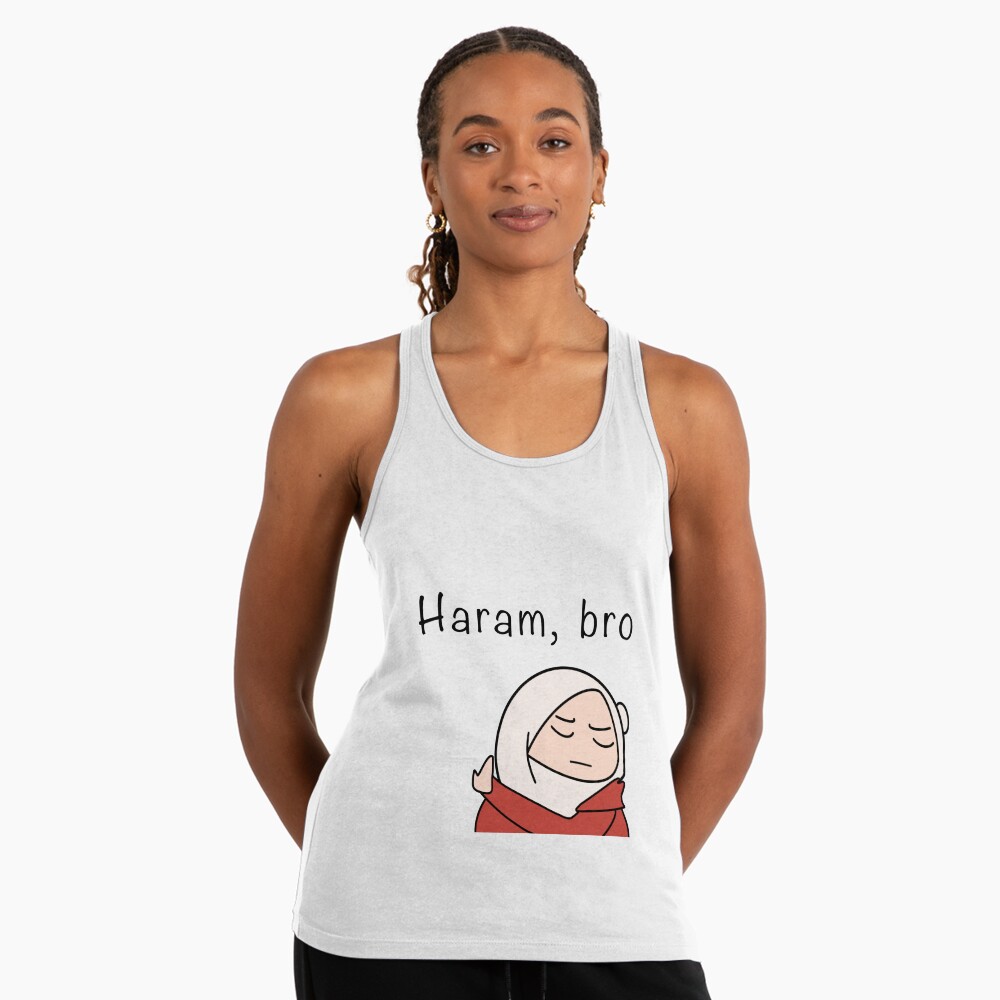 "haram bro, mad hijabi girl meme, muslim hijab" Sticker for Sale by ...