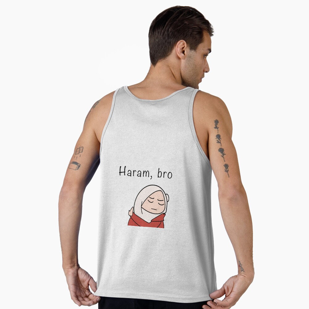 "haram bro, mad hijabi girl meme, muslim hijab" Sticker for Sale by ...