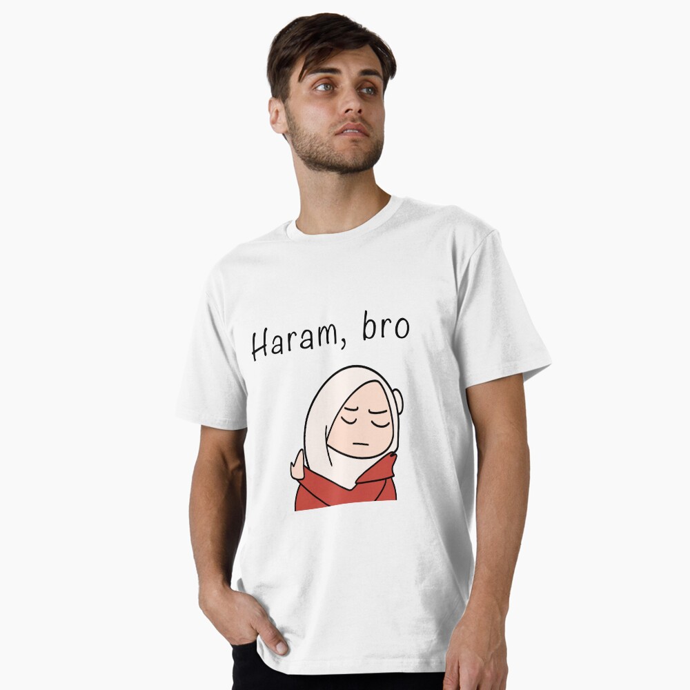 "haram bro, mad hijabi girl meme, muslim hijab" Sticker for Sale by ...