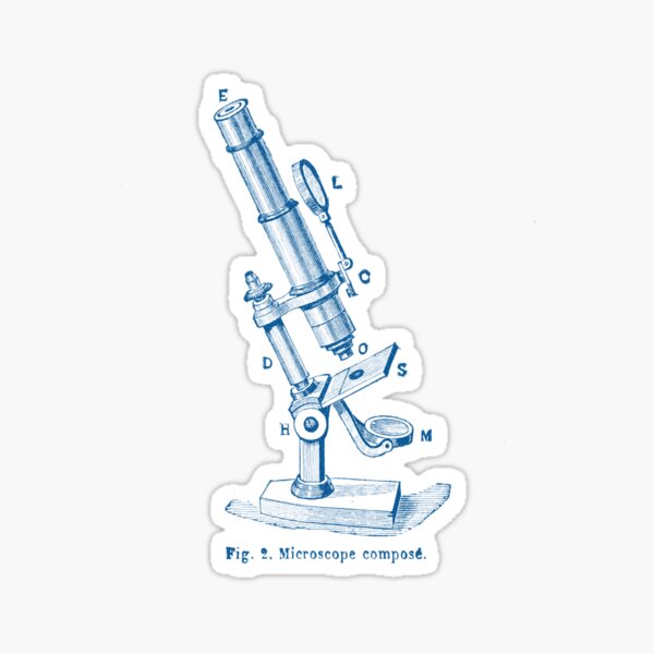 "Microscope illustration" Sticker for Sale by thricechampion | Redbubble