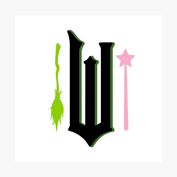 "Wicked W Green Witch Hat and Pink Wand" Photographic Print for Sale by ...