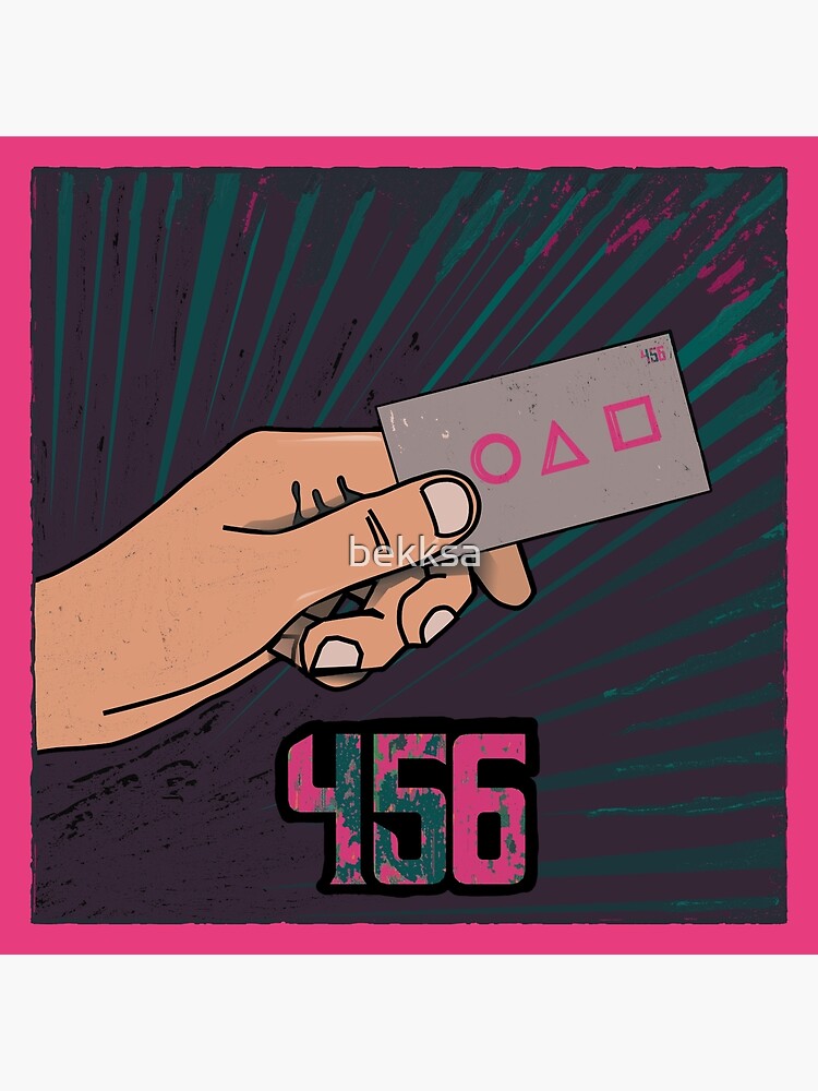 "SQUID GAME. Squid Game Symbols. Squid Game Player 456. Circle, triangle, square. Let's play ...