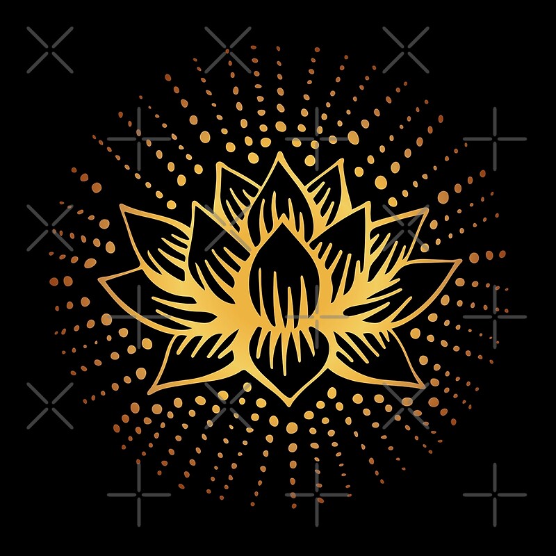 "Golden Lotus Mandala" by majoihart | Redbubble