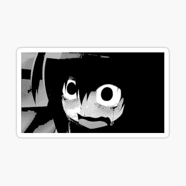 "Sad Tomoko Crying Watamote" Sticker for Sale by Cicada-Lullaby | Redbubble