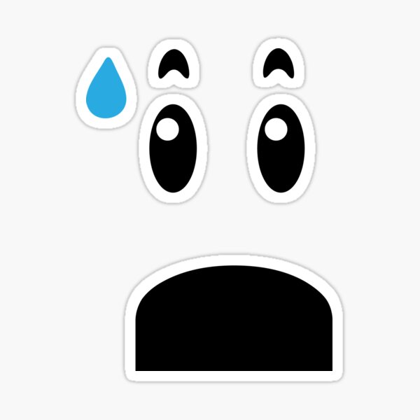 "Roblox Face Emoji Sweat" Sticker for Sale by BurgerBites | Redbubble