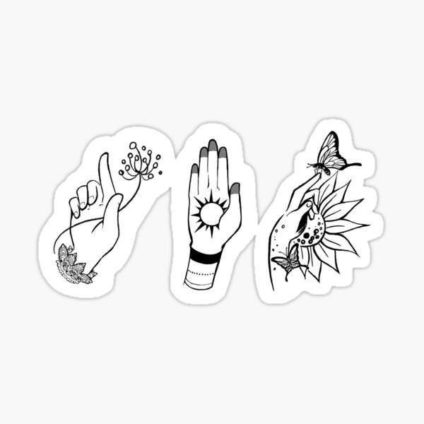 "Inked Fingers Collage" Sticker for Sale by KaijuCupcakes | Redbubble