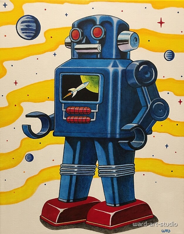 "SPACE MONITOR ROBOT" by ward-art-studio | Redbubble
