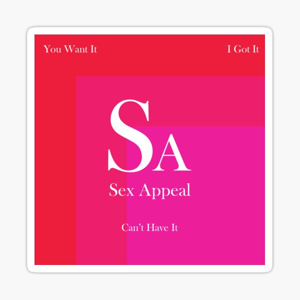 "SA - Element of Sex Appeal" Sticker for Sale by IvoryTowers | Redbubble