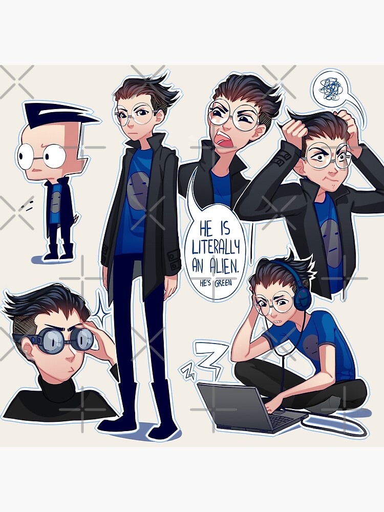 "Invader Zim - Dib" Metal Print for Sale by welshbekkie | Redbubble