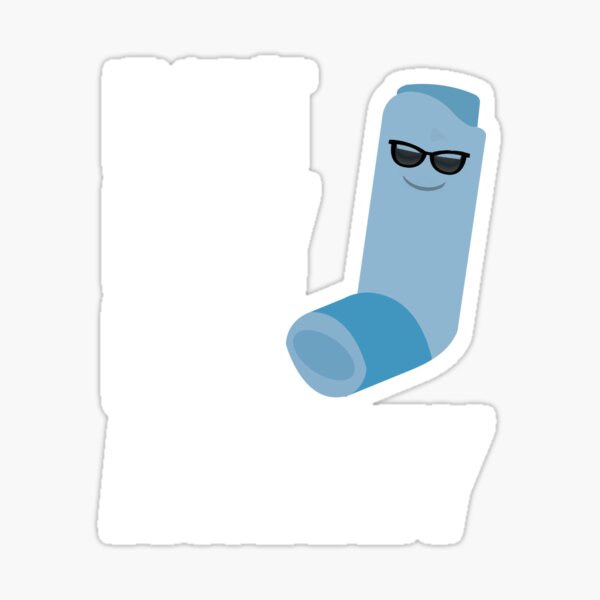 "It Ain't Easy Being Wheezy Funny Asthma Inhaler Joke T-Shirt" Sticker ...