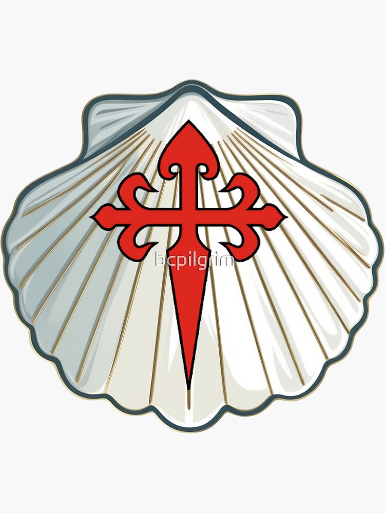 "Camino Scallop Shell" Sticker for Sale by bcpilgrim | Redbubble