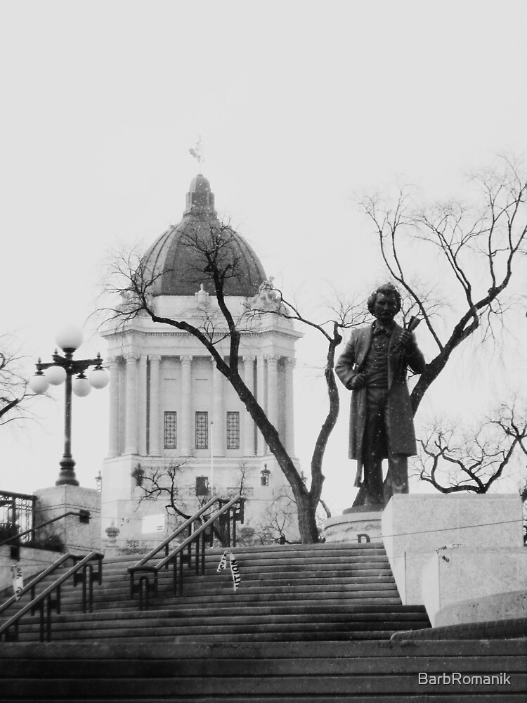 "Winnipeg, Legislature & Louis Riel Statue" T-shirt for Sale by ...