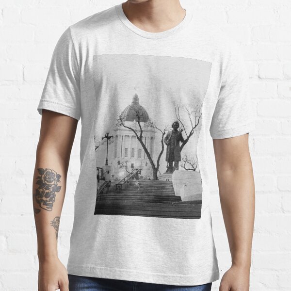 "Winnipeg, Legislature & Louis Riel Statue" T-shirt for Sale by ...