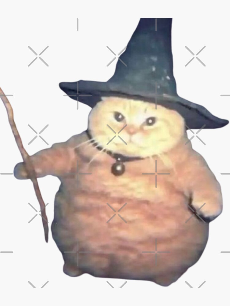 "Wizard cat meme" Sticker by MARTBOMM | Redbubble