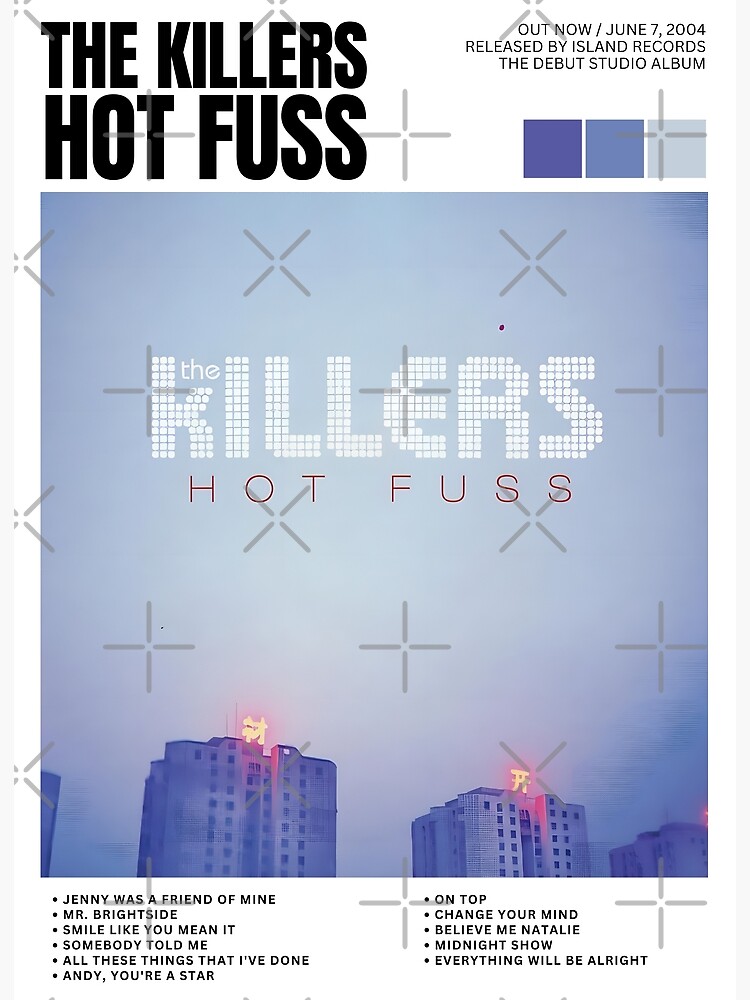 "Hot Fuss The Killers Newspaper Lyrics Album Cover" Poster for Sale by ...