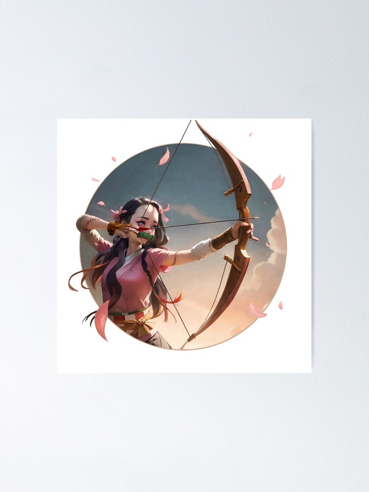 Anime Girl Shooting Bow And Arrow