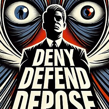 "DENY DEFEND DEPOSE Vertigo Bold Text Design Graphic" Sticker for Sale ...