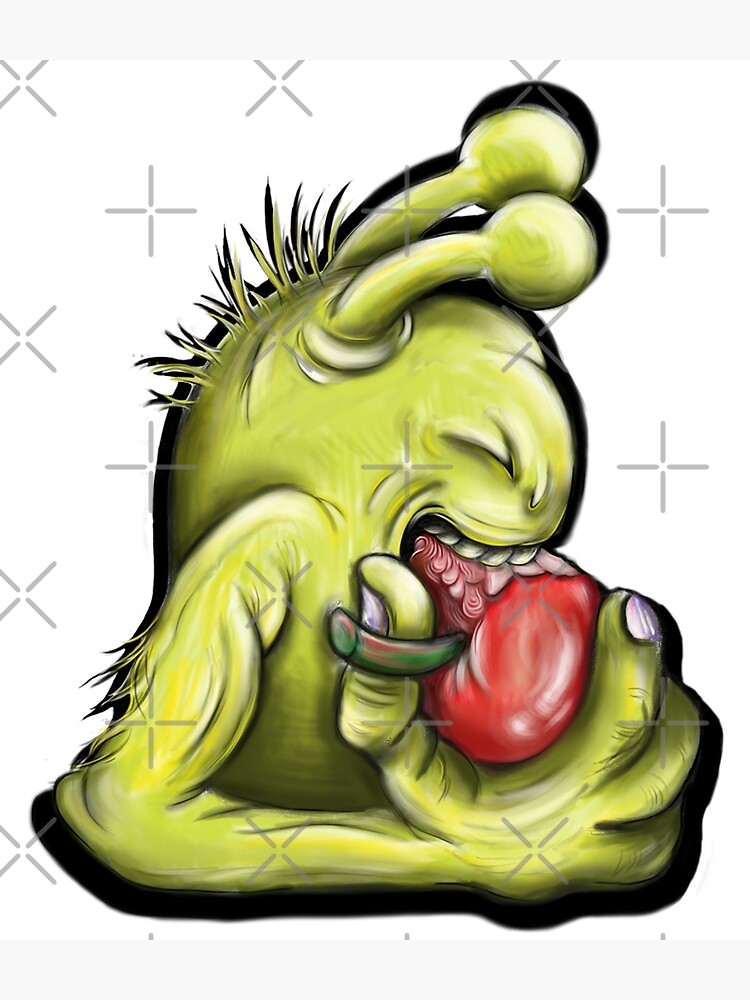 "Droid Eating An Apple" Poster by snohock | Redbubble