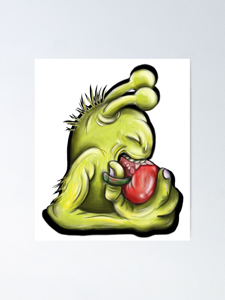 "Droid Eating An Apple" Poster by snohock | Redbubble