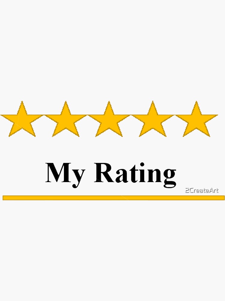 "Five Star Rating" Sticker for Sale by 2CreateArt | Redbubble
