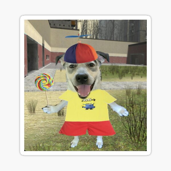 "Propeller Hat Dog Meme" Sticker for Sale by rbea | Redbubble