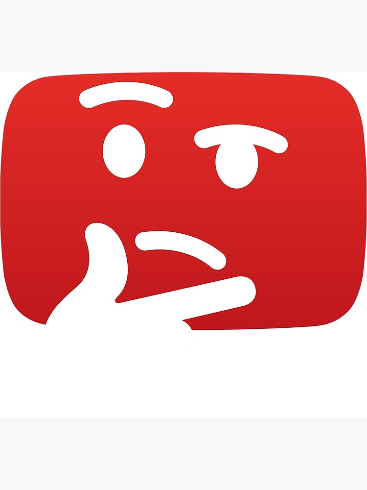 "YouTube Thonk (Thinking Emoji)" Art Print for Sale by MyPrimoTeemo ...