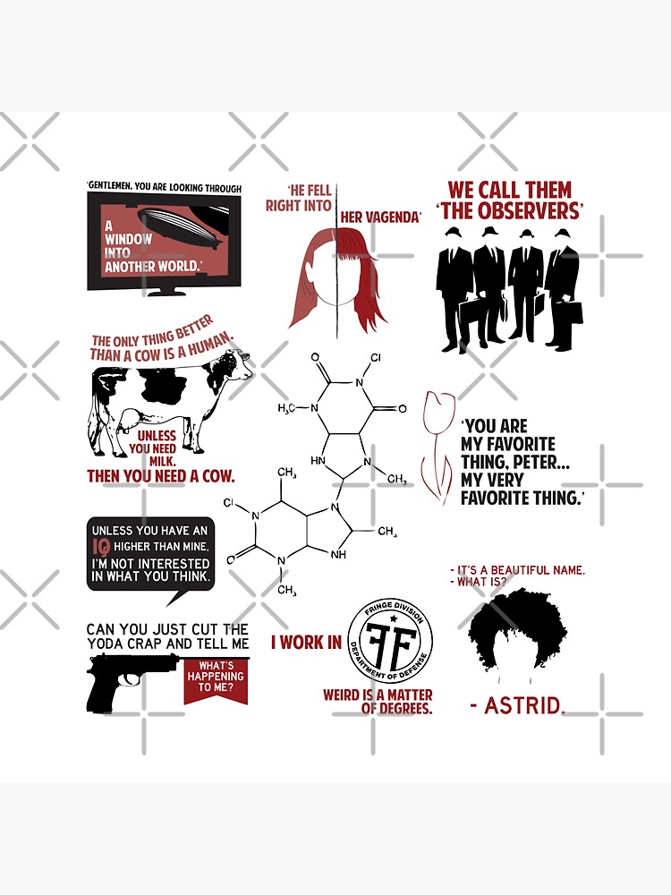 "Fringe Quotes" Sticker by CLMdesign | Redbubble