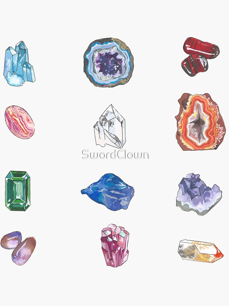 "rock collection" Sticker for Sale by annelisej | Redbubble
