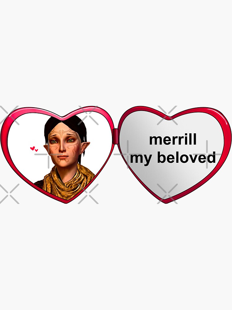 "Merrill My Beloved Dragon Age Meme" Sticker for Sale by MausHausArt ...